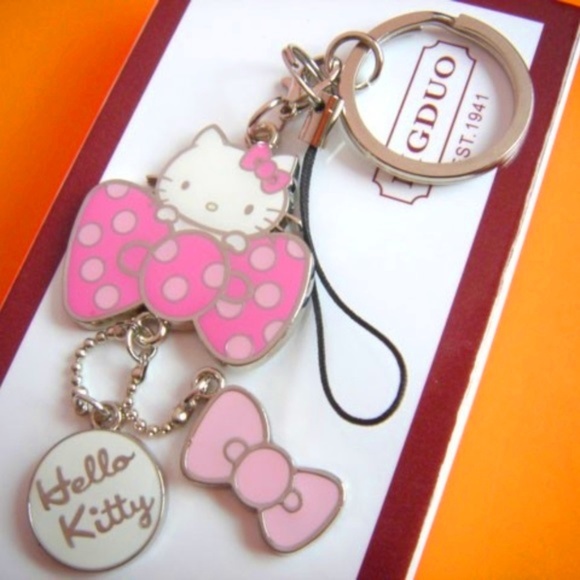 Hello Kitty | Accessories | Nwt Hello Kitty Keychain With Pink Bow ...